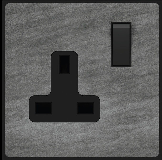 Single Socket Passion Porcelain- Basalt Grey Matt – LA Switches